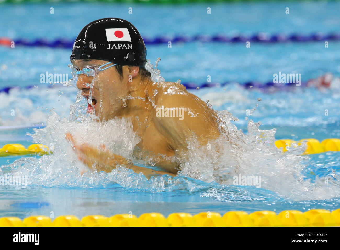 Incheon, South Korea. 20th Oct, 2014. Yasuhiro Tanaka (JPN) Swimming : Men's 100m Breaststroke ...