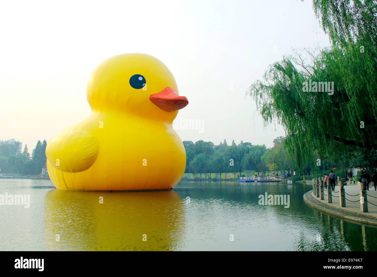 Nanjing, China. 19th Oct, 2014. The Rubber Duck which designed by ...