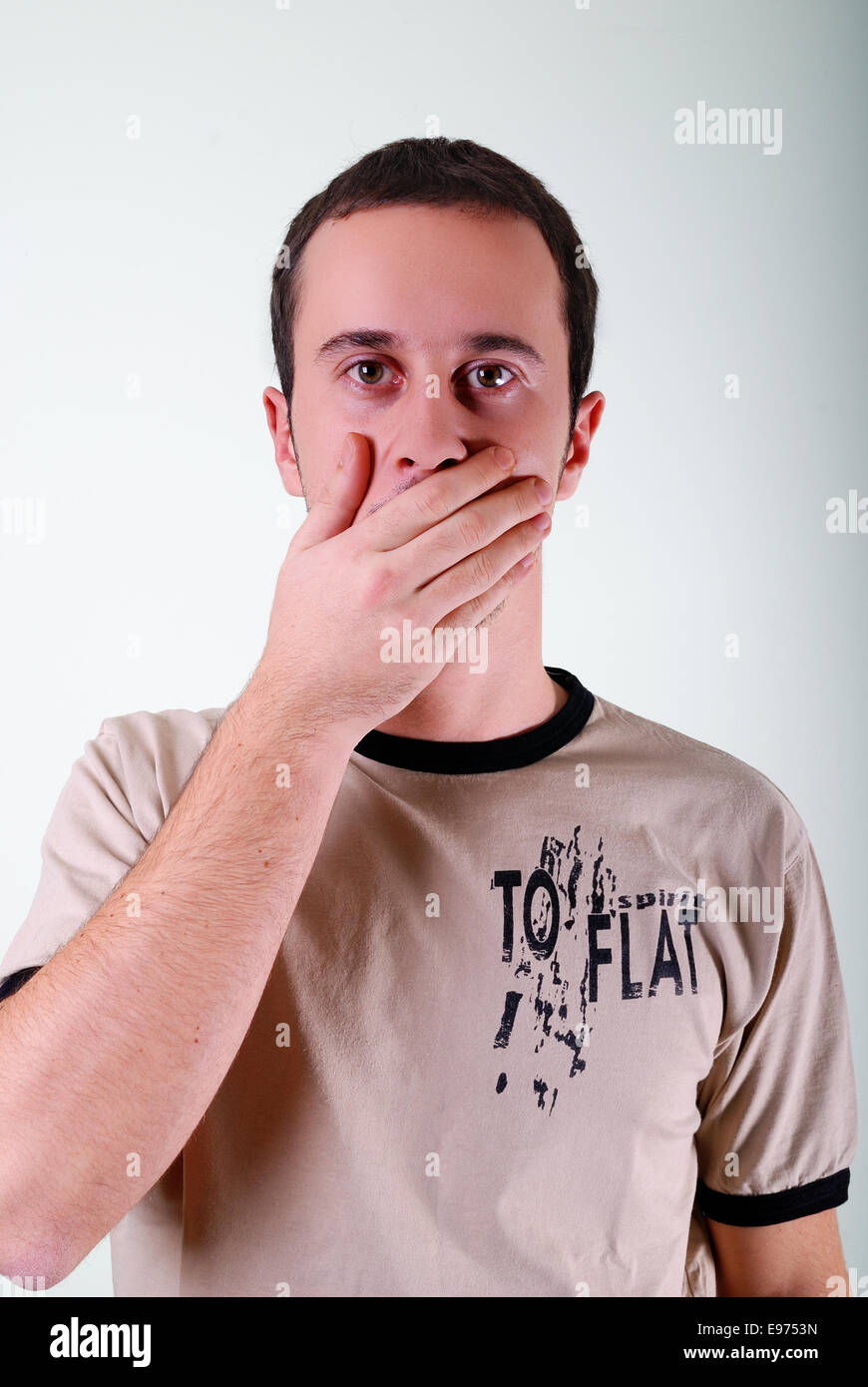 Handsome man expressing his inner feelings Stock Photo - Alamy