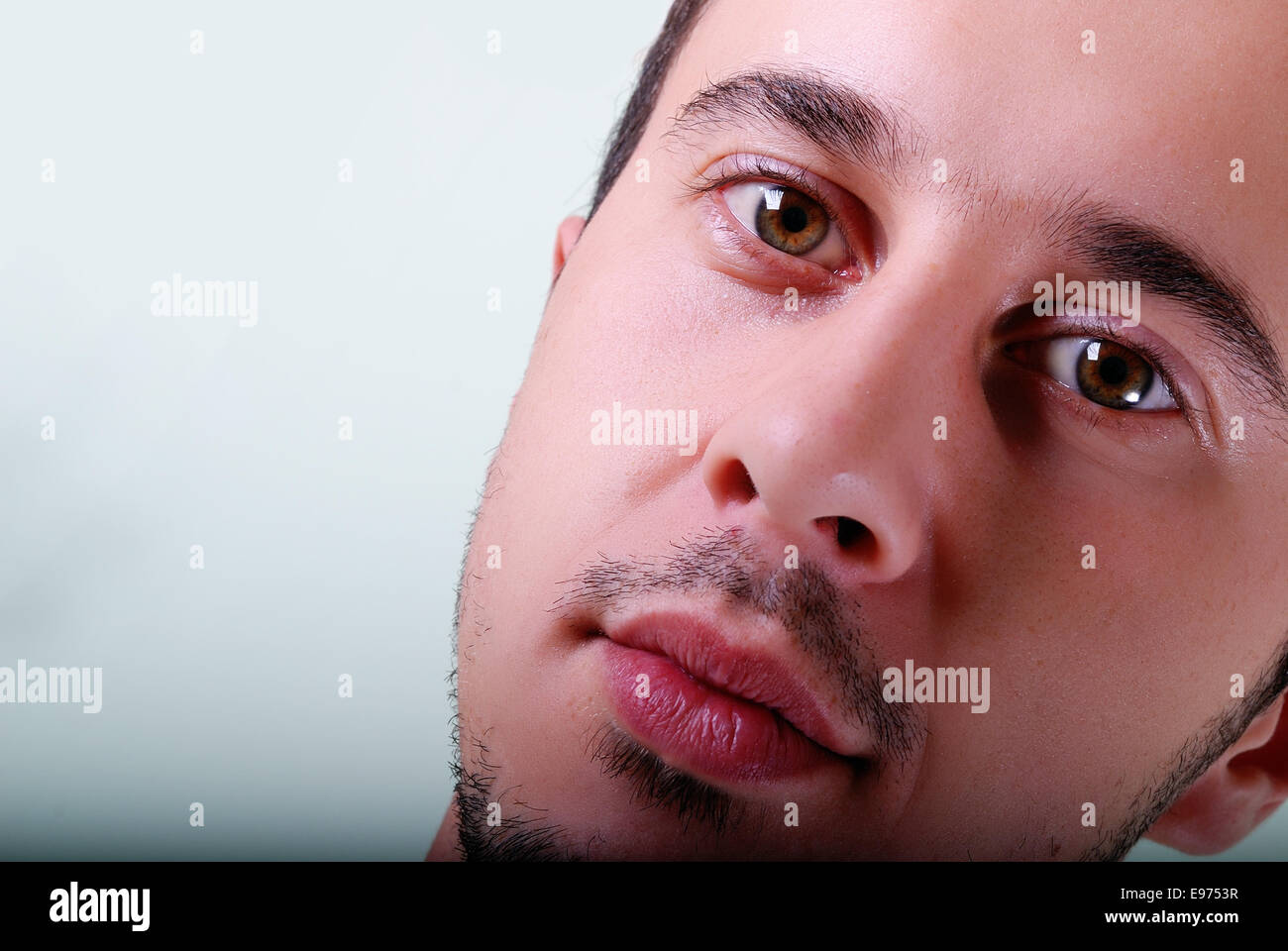 Handsome man expressing his inner feelings Stock Photo - Alamy