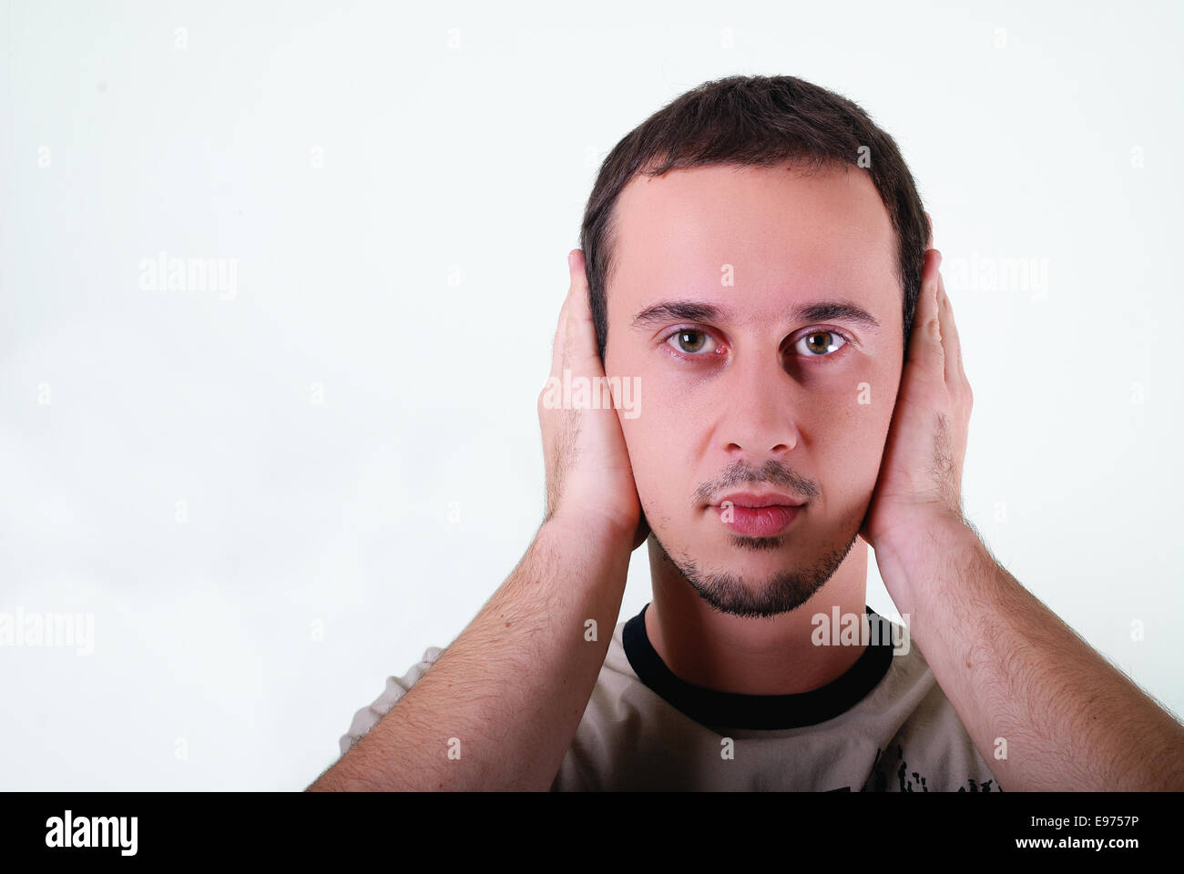 Handsome man expressing his inner feelings Stock Photo - Alamy