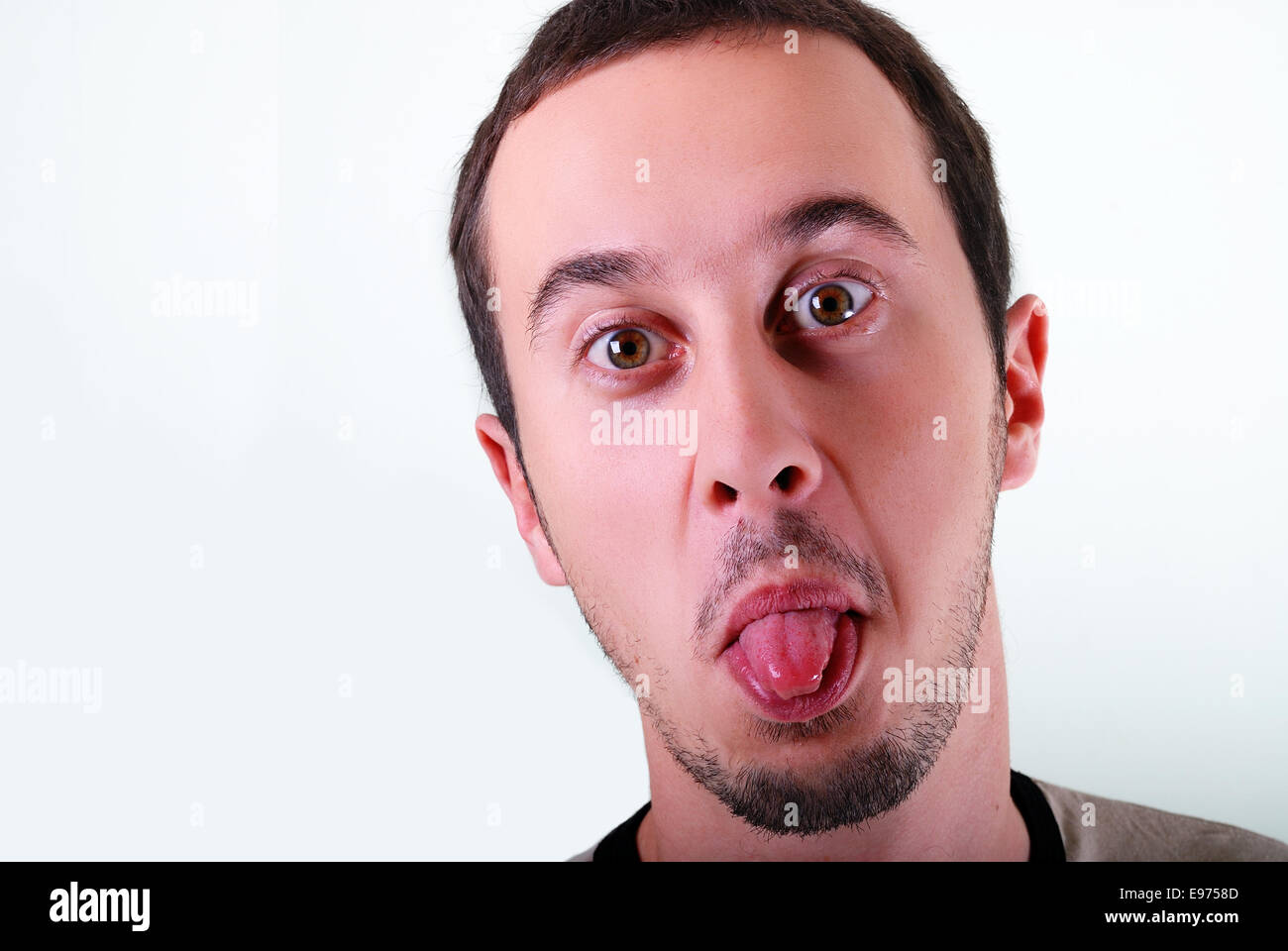 Handsome man expressing his inner feelings Stock Photo - Alamy