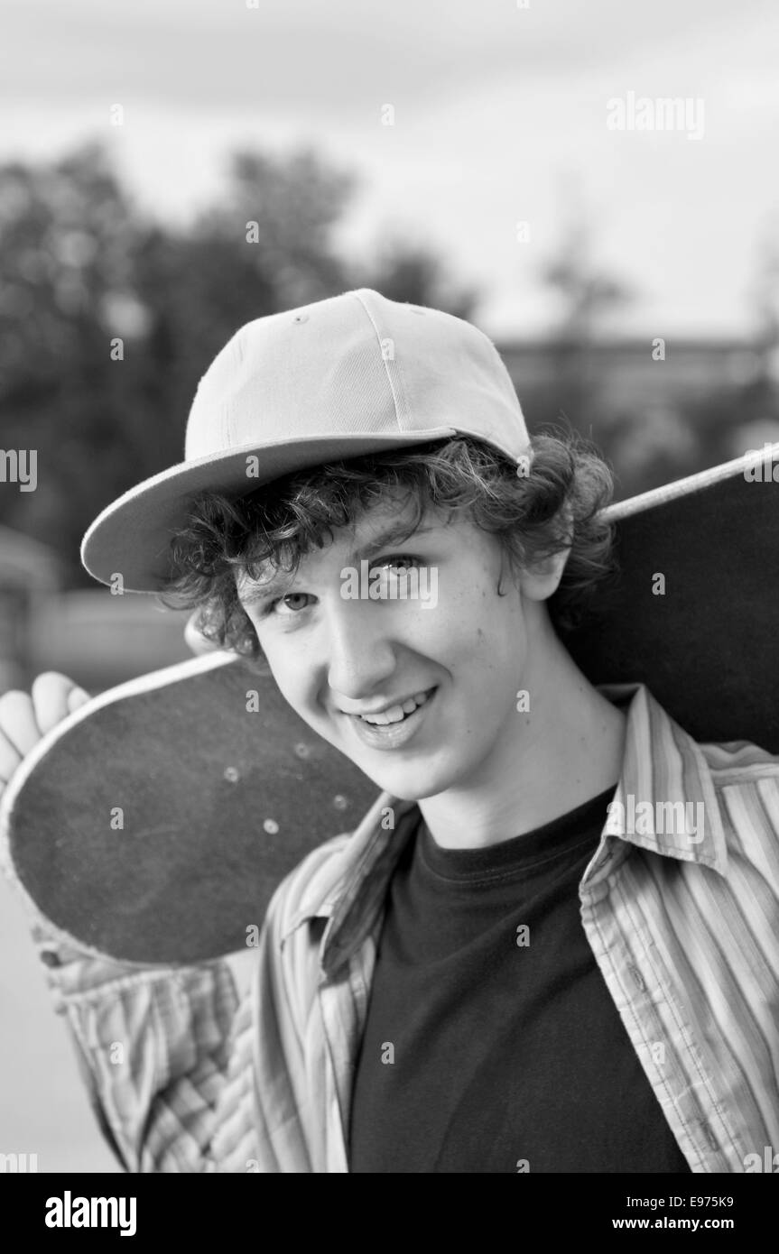 skate boarder portrait Stock Photo - Alamy