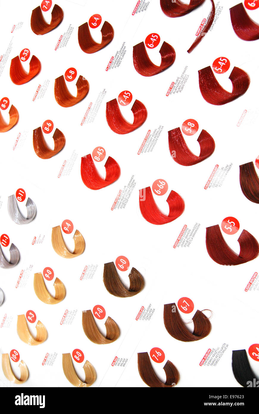 hair colors sample Stock Photo - Alamy