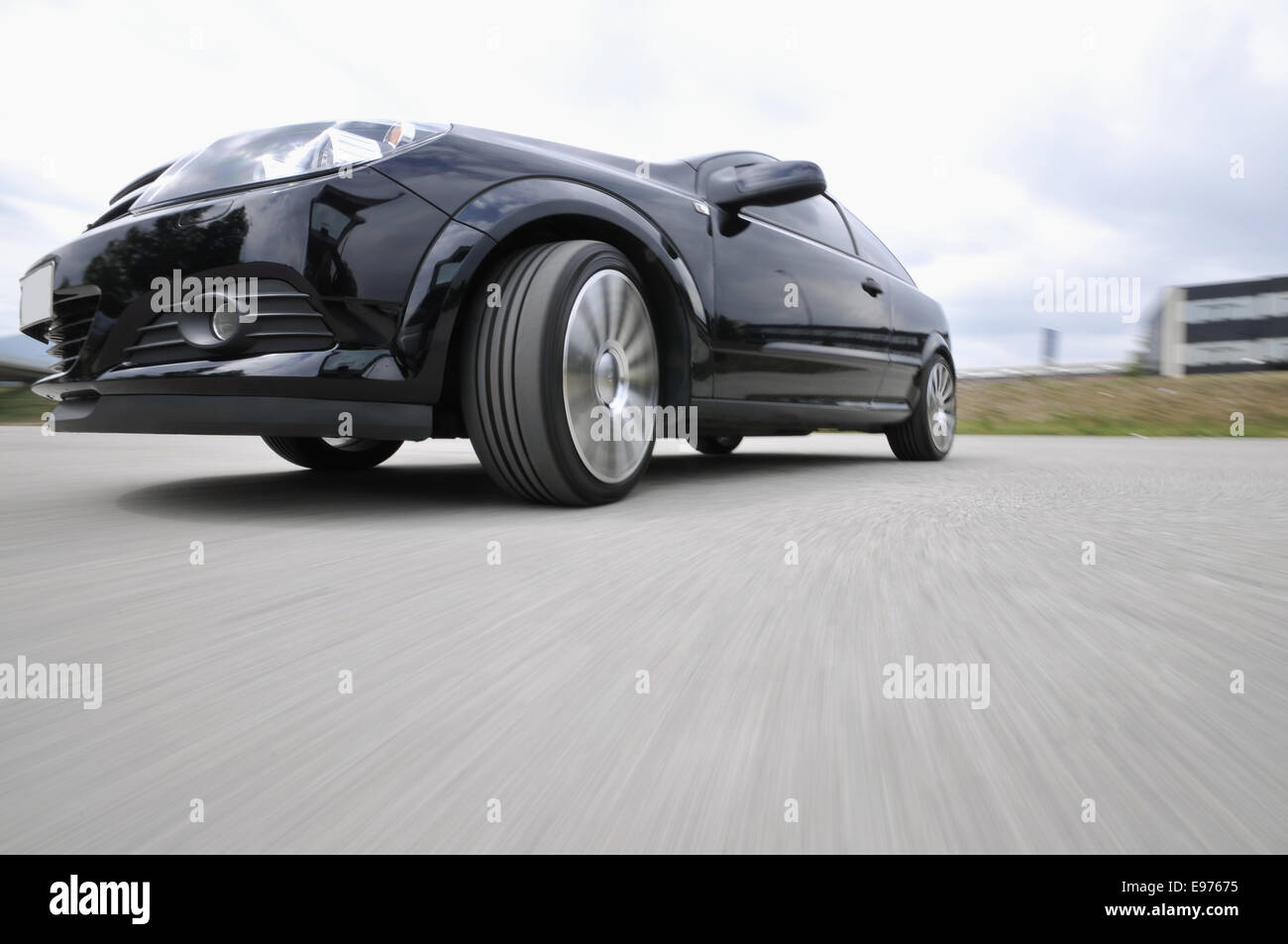 Fast car moving with motion blur Stock Photo - Alamy