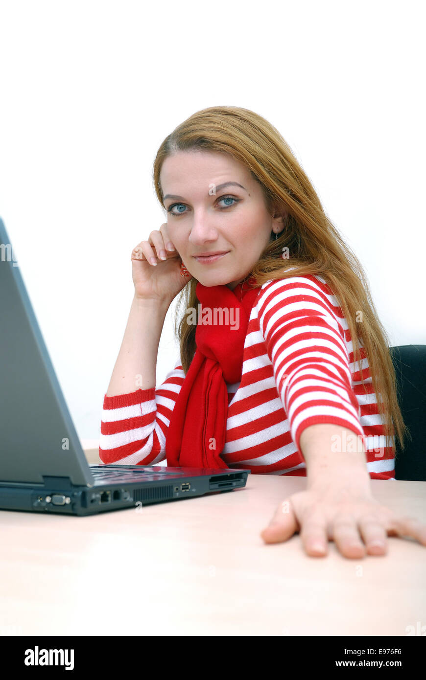 businesswoman in red Stock Photo - Alamy