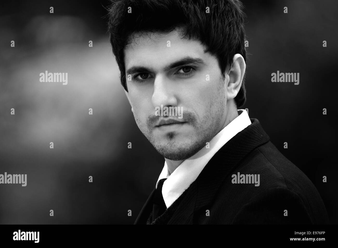 one young businessman face portrait outdoor Stock Photo - Alamy