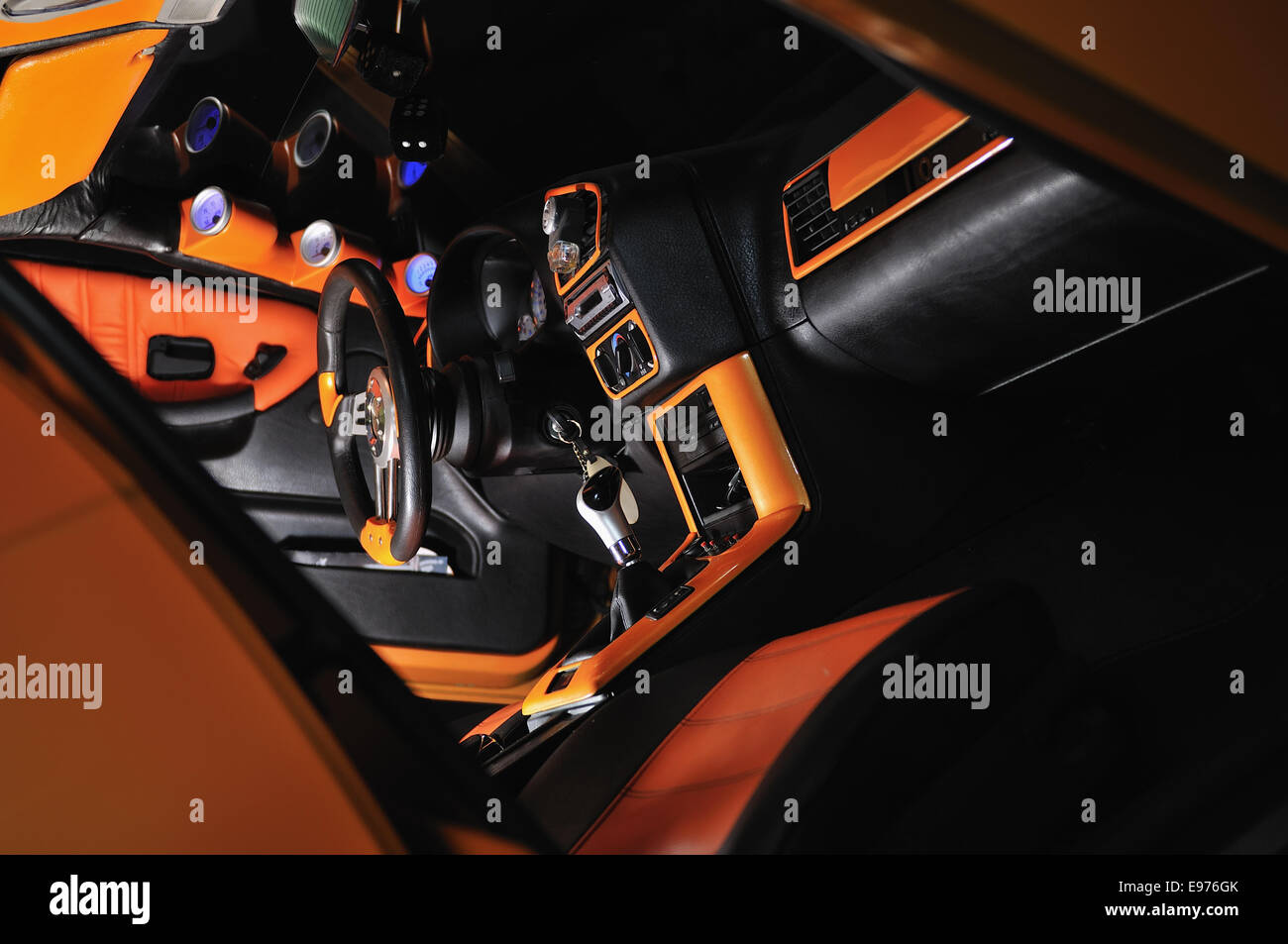 Classy car interior Stock Photo - Alamy