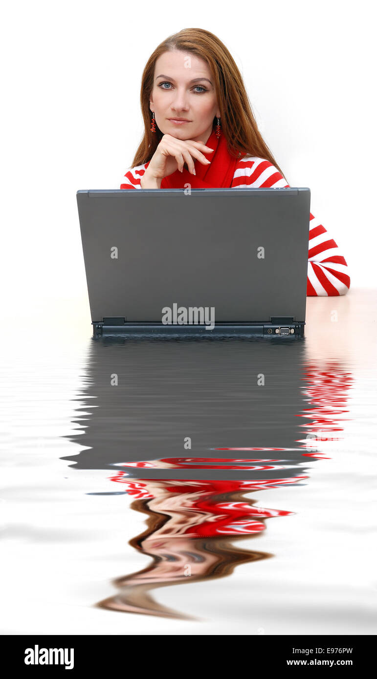 Computer reflection face hi-res stock photography and images - Alamy