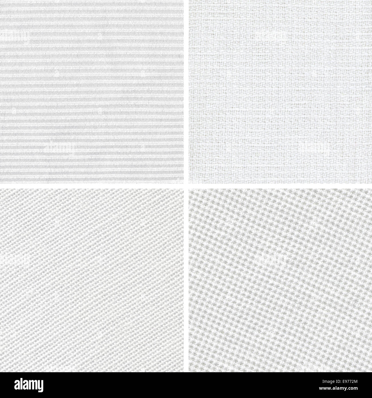 Set of woven white fabric texture Stock Photo - Alamy