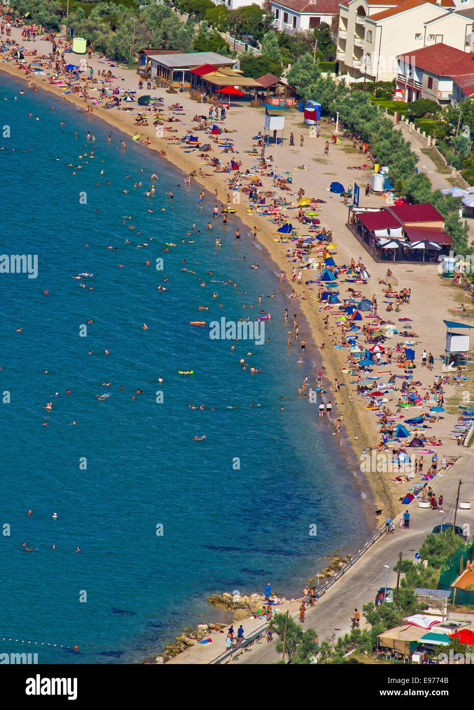 Sand beach on Island of Pag Stock Photo - Alamy