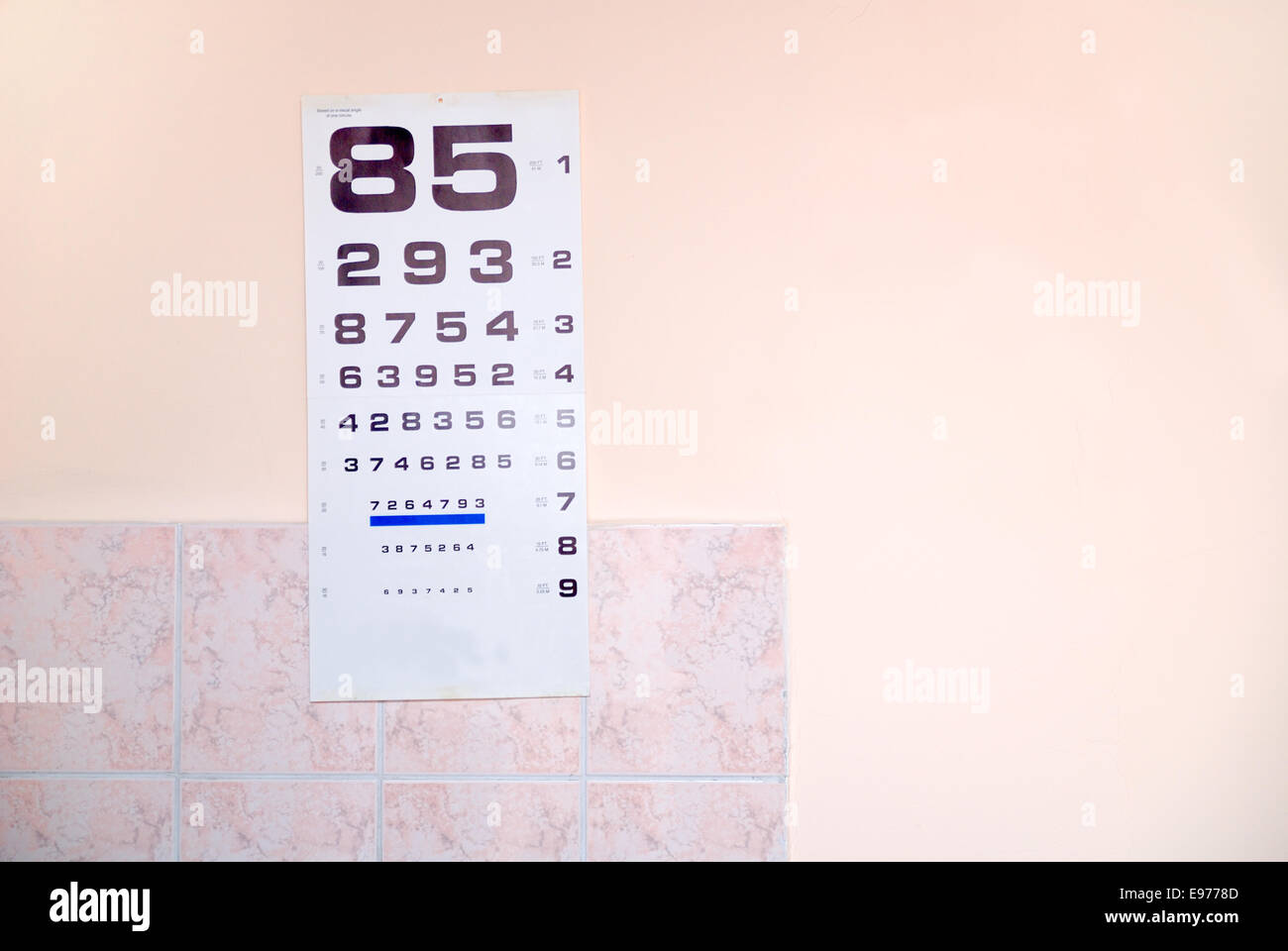 Vision test board hi-res stock photography and images - Alamy