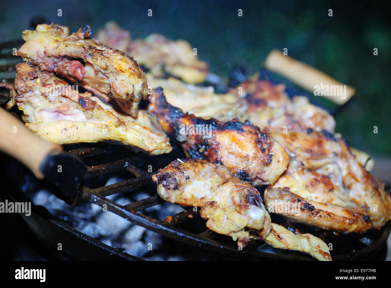 chicken on grill Stock Photo - Alamy
