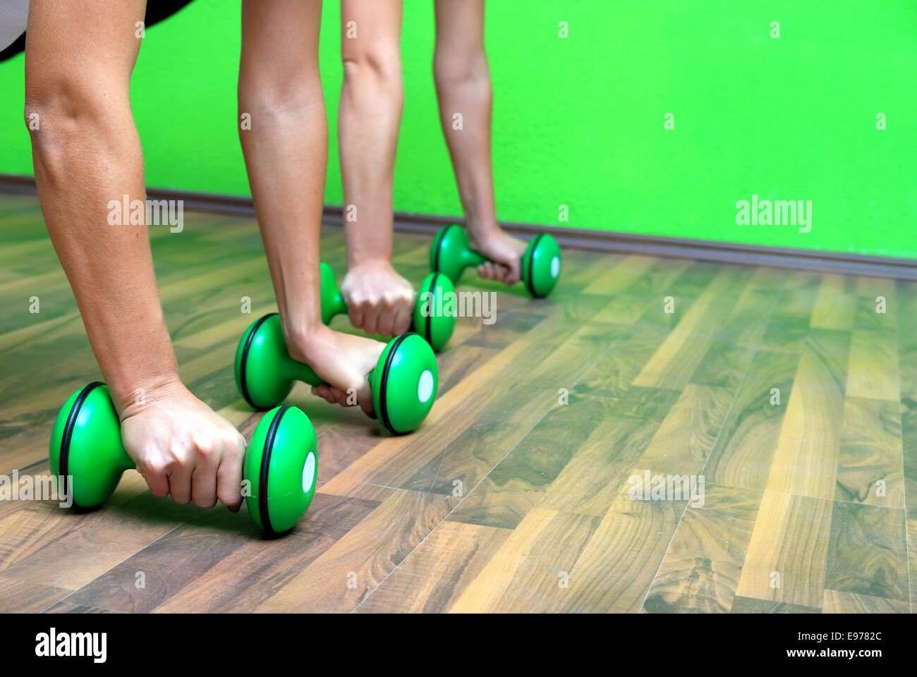 fitness training with dumbbell Stock Photo - Alamy