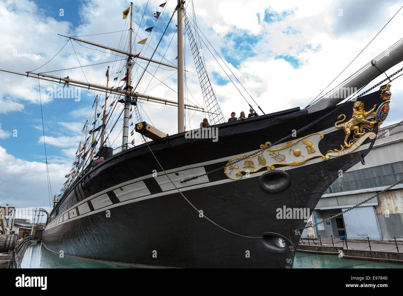The SS Great Britain as seen from the bow. The ship was launched in ...