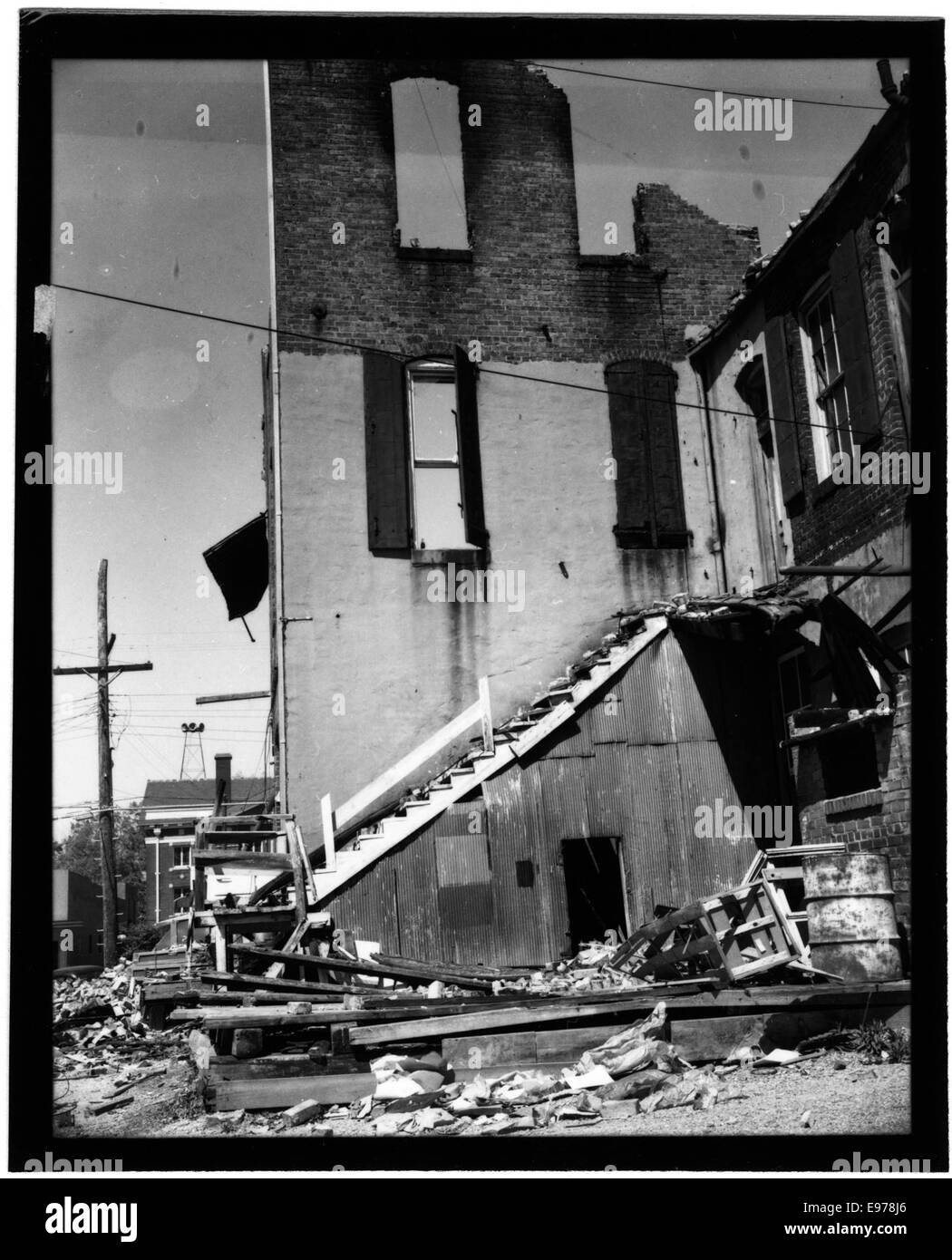 A photograph of the Masonic Building fire in Brookhaven, captured on ...