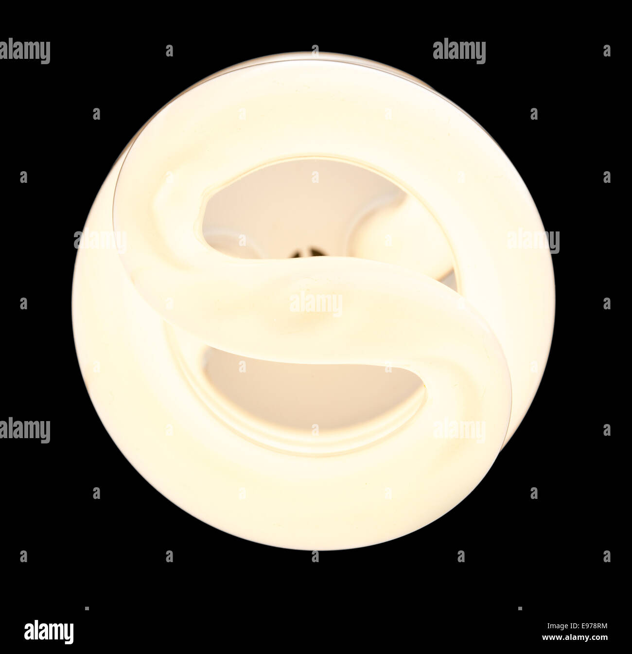 Fluorescent light bulb lit from above Stock Photo - Alamy