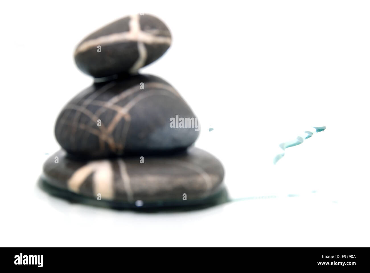 .wet zen stones Stock Photo - Alamy