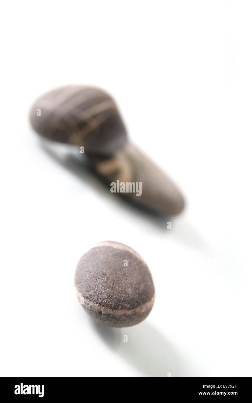 .zen stones with reflection isolated Stock Photo - Alamy