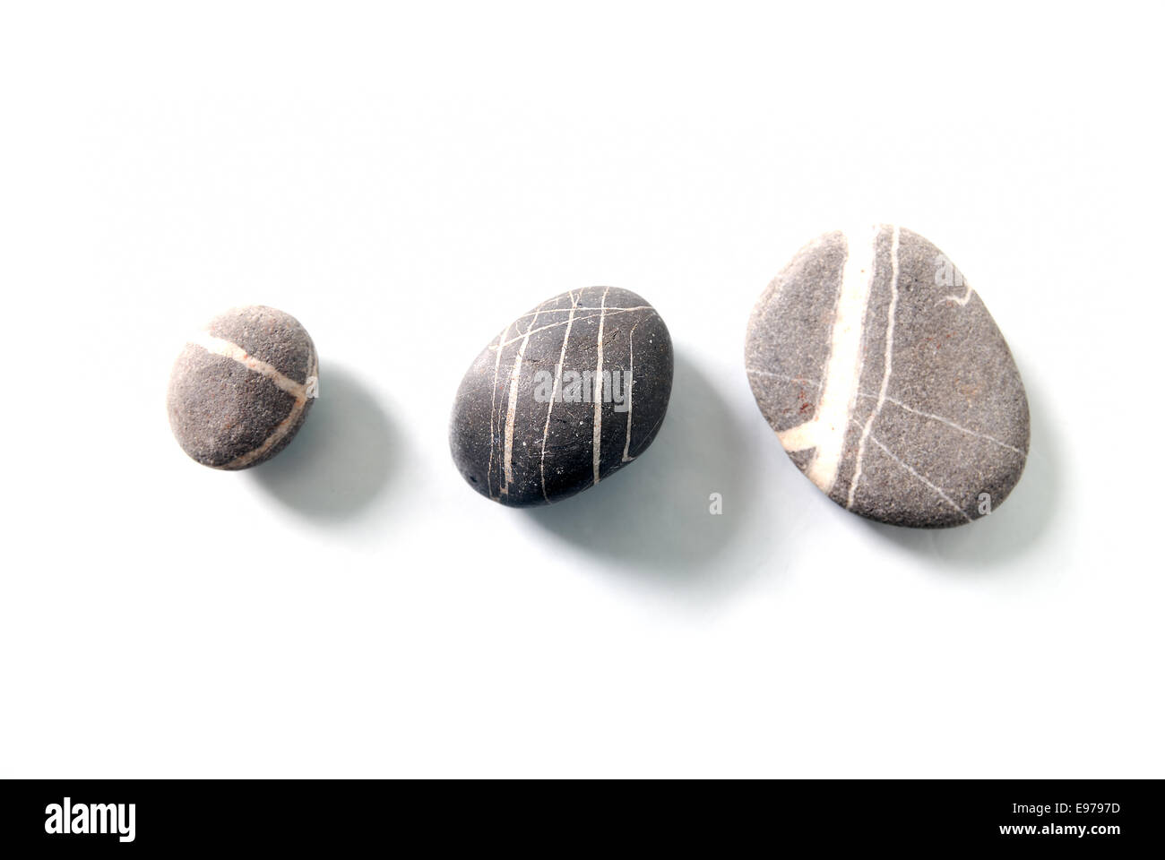 .zen stones with reflection isolated Stock Photo - Alamy