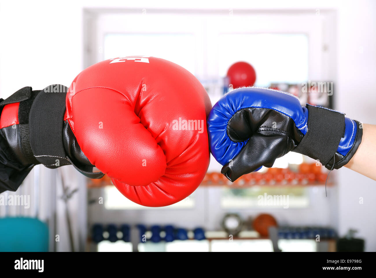 .competition concept with boxing gloves Stock Photo - Alamy