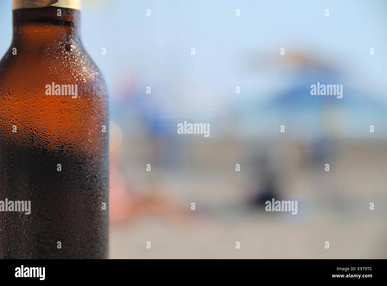 cold beer on beach Stock Photo - Alamy