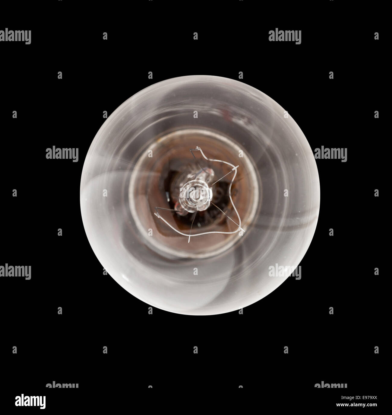 Incandescent light bulb lit from above Stock Photo - Alamy