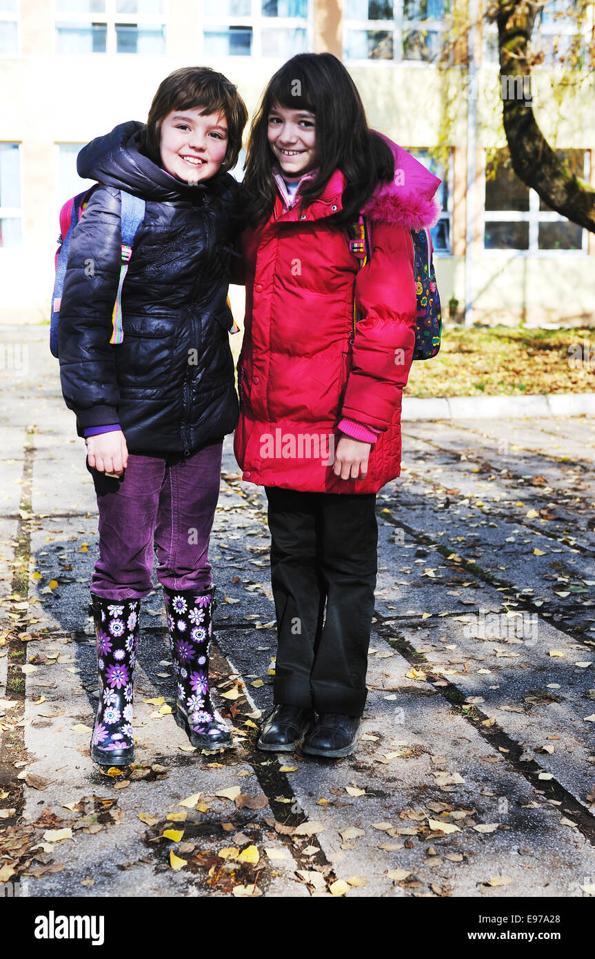happy school girl Stock Photo - Alamy