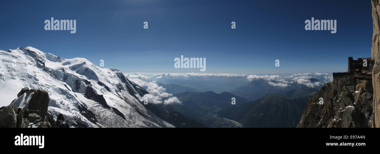 A view of Mont Blanc from the Aiguille du Midi Stock Photo - Alamy