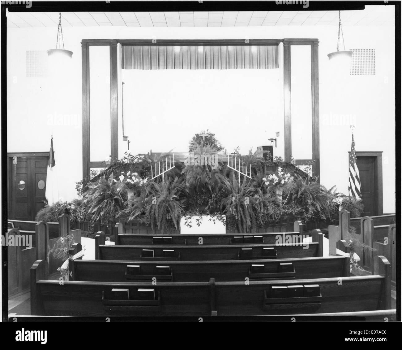 An interior view of a Methodist Church, showcasing the architectural ...