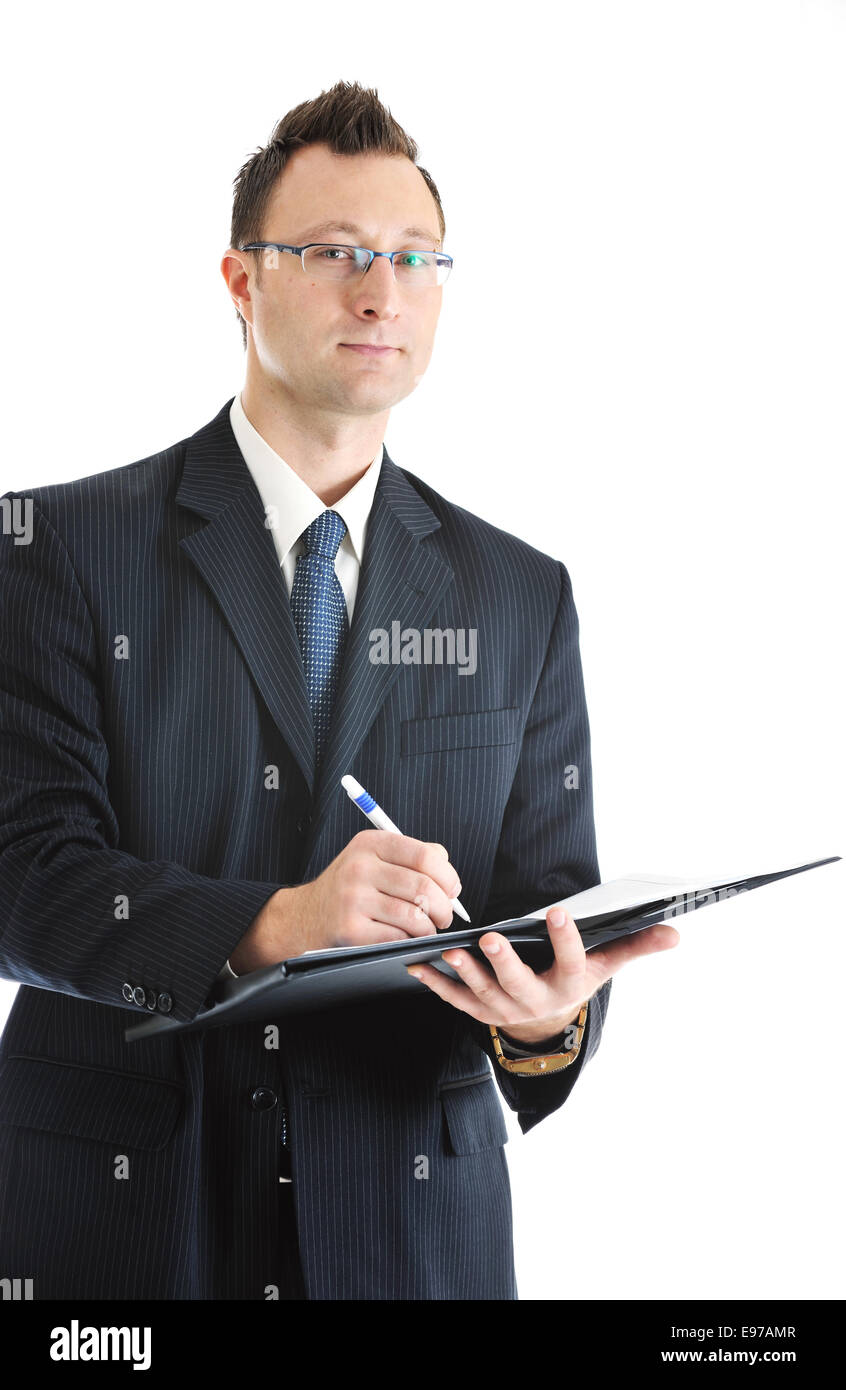one young businessman isolated Stock Photo - Alamy