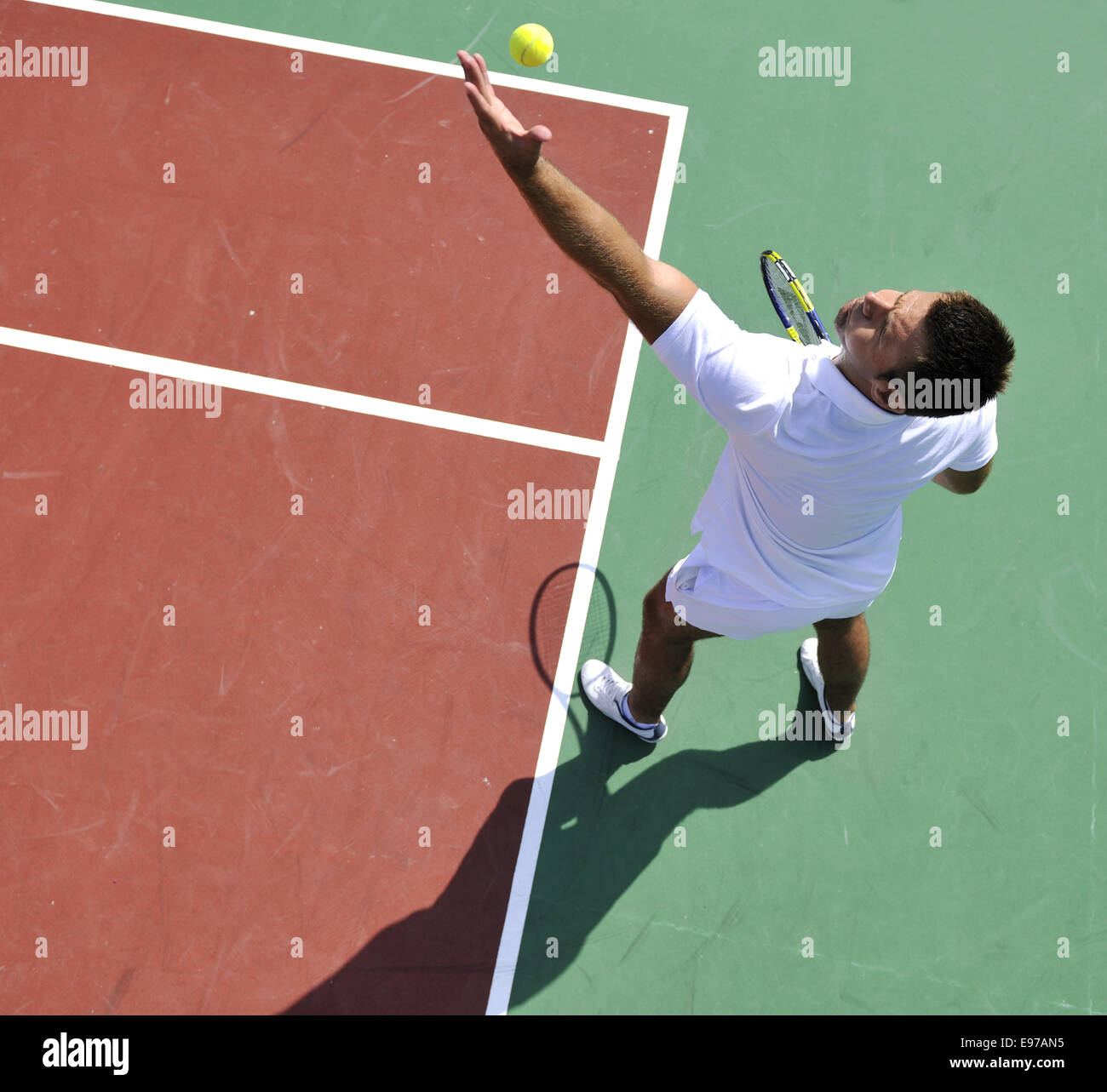 young man play tennis outdoor Stock Photo - Alamy