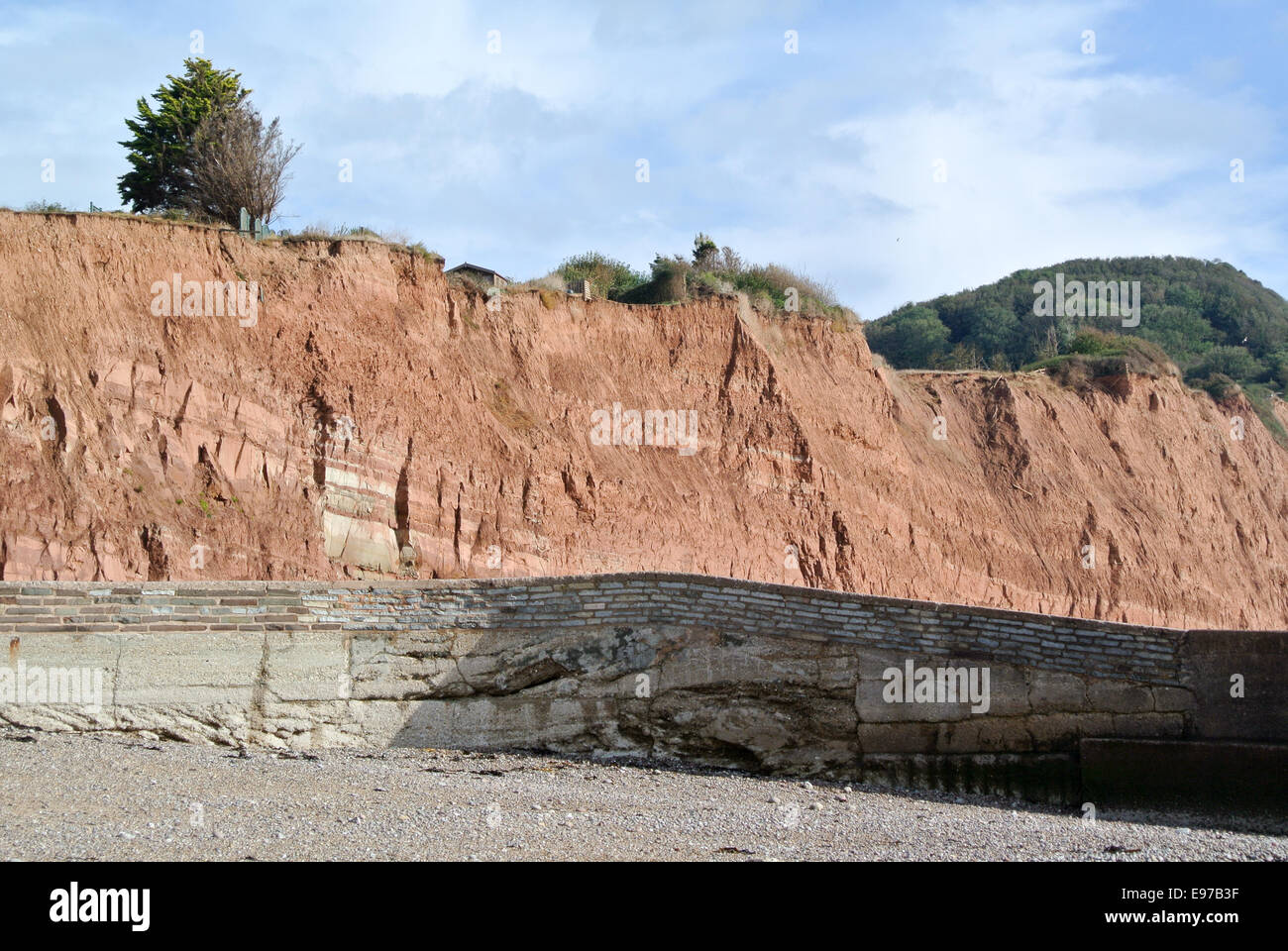 Red sandstone cliffs at Sidmouth,Devon Stock Photo - Alamy
