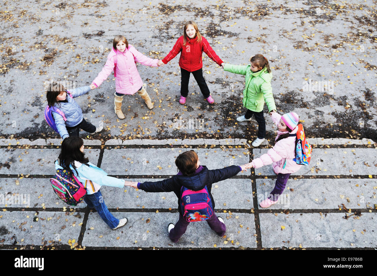 school girls running away Stock Photo - Alamy