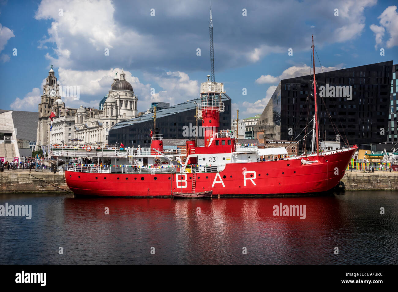 LIVERPOOL, UK - July 25TH 2014: The famed Radio Caroline ship docked at ...