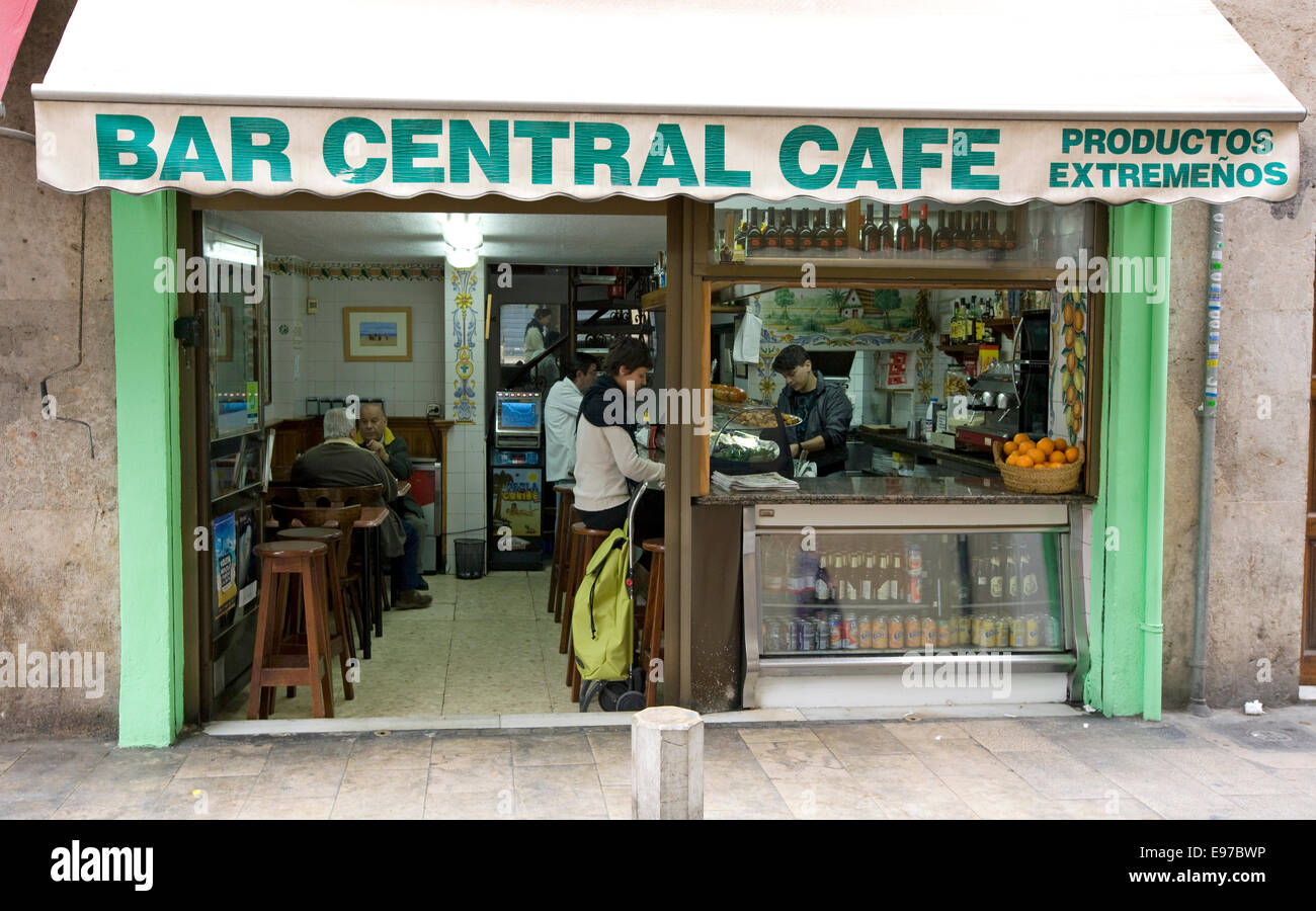 Bar Central Cafe in Valencia Stock Photo - Alamy