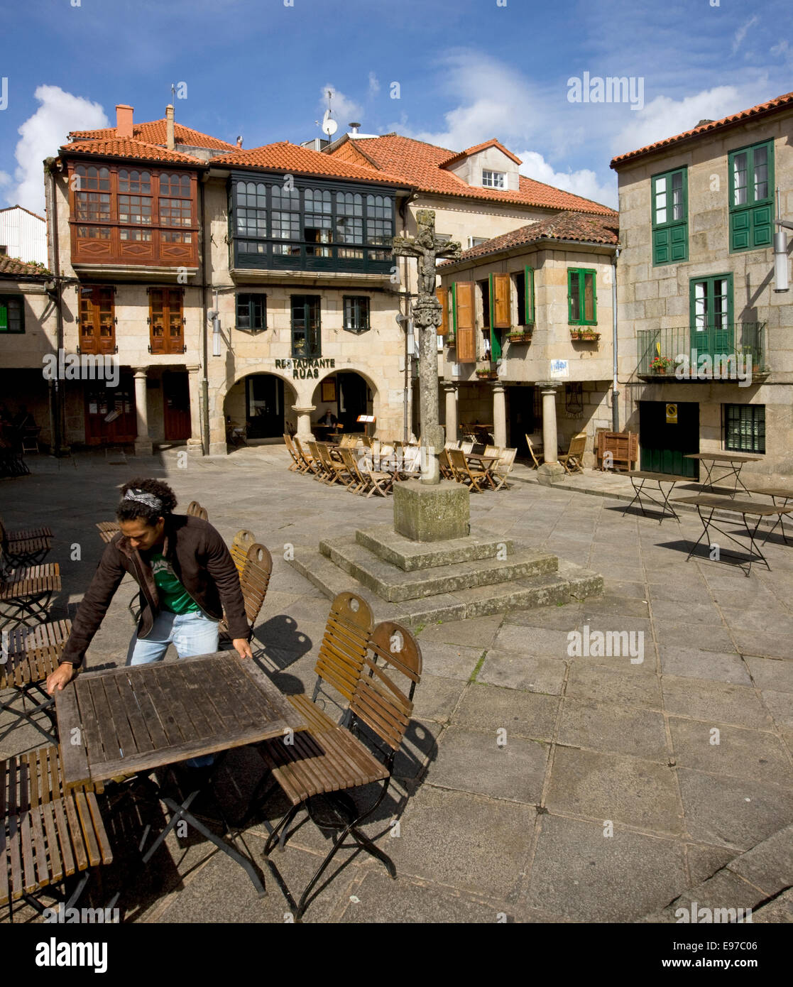 The old town of Pontevedra in Spain Stock Photo - Alamy