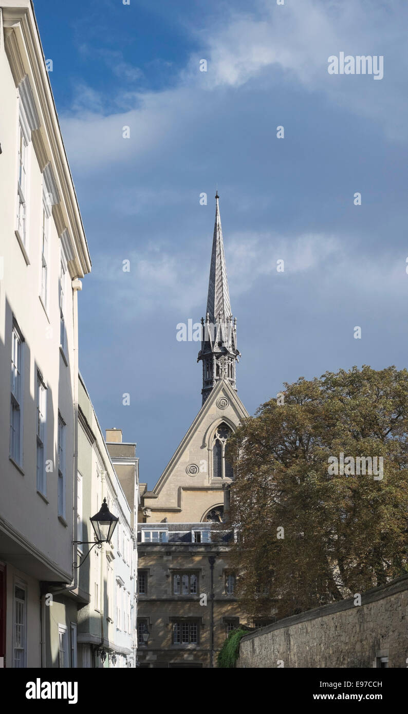 View of the spire of Exeter College chapel Oxford England UK Stock ...