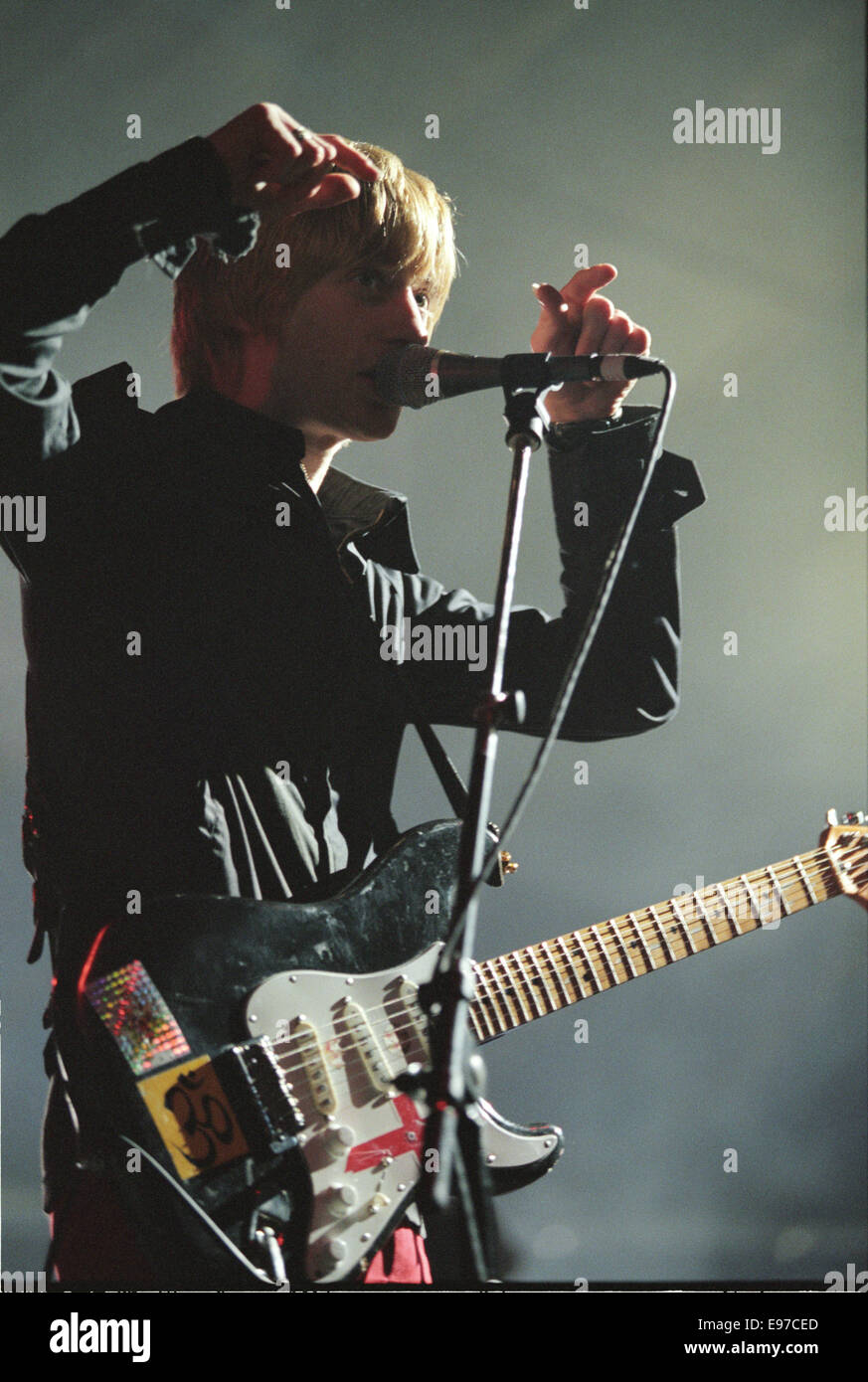 Crispian Mills of Kula Shaker on stage in concert at Irvine Beach Music ...