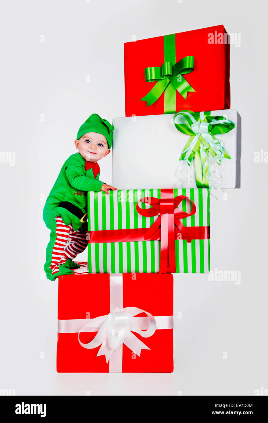 Christmas baby elf Stock Photo - Alamy