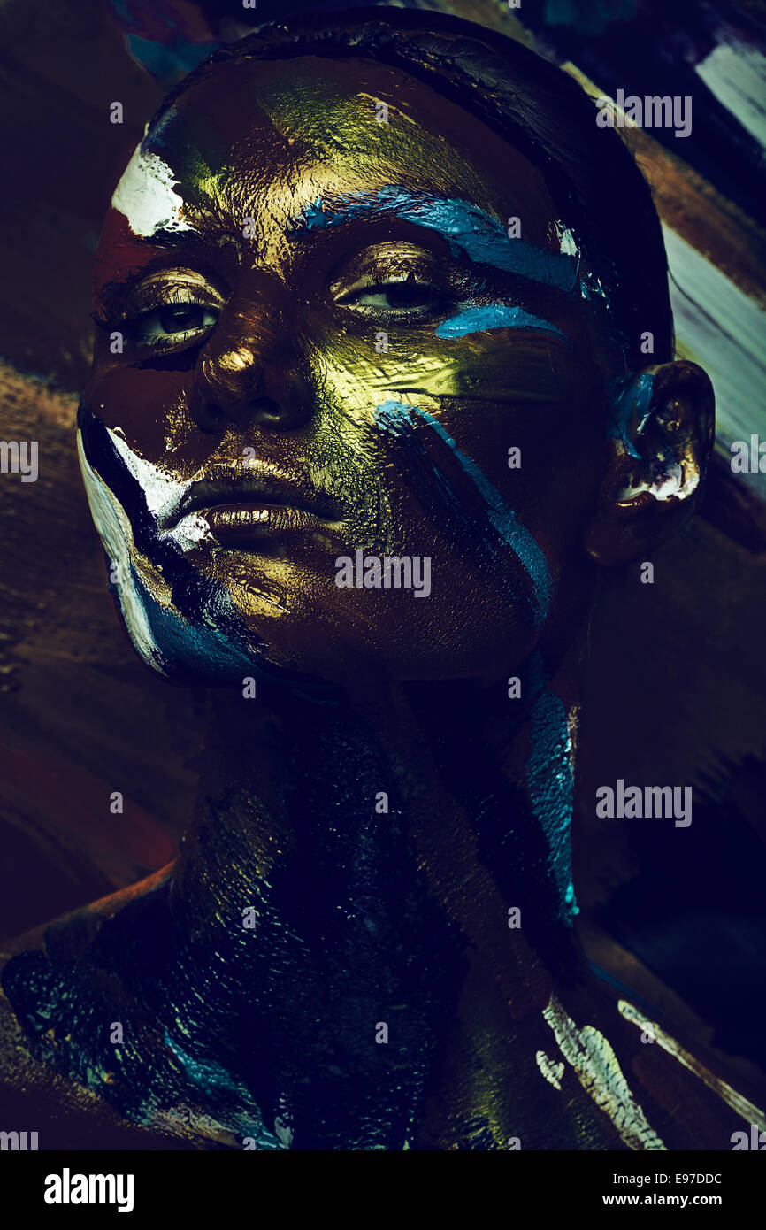 Gold Skin Body Art, Golden Woman Beauty High Resolution Stock ...
