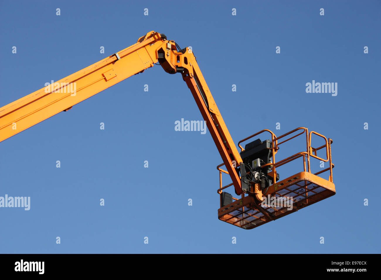 The Arm and Platform of a Yellow Cherry Picker Stock Photo - Alamy