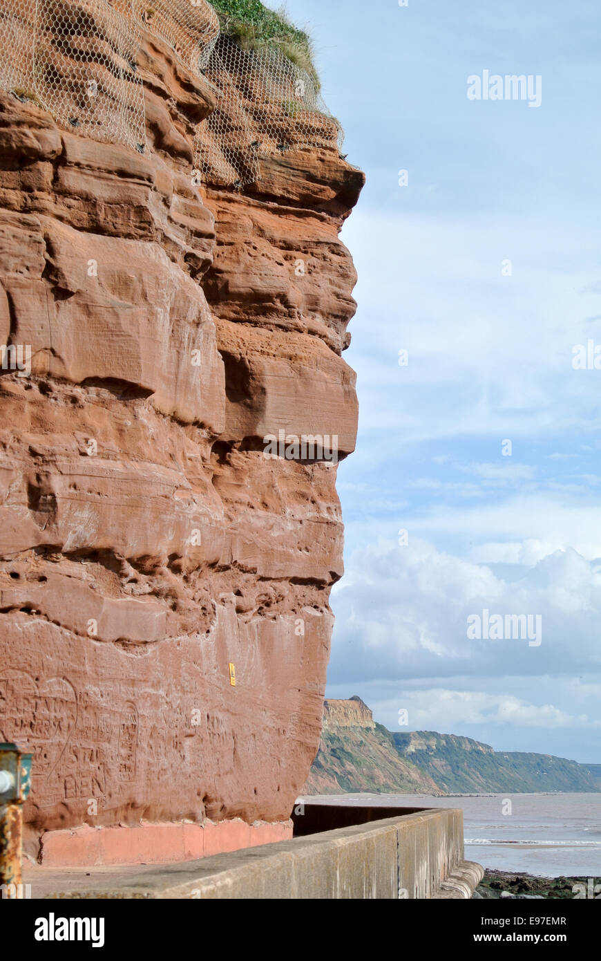 Red sandstone cliffs at Sidmouth,Devon Stock Photo - Alamy
