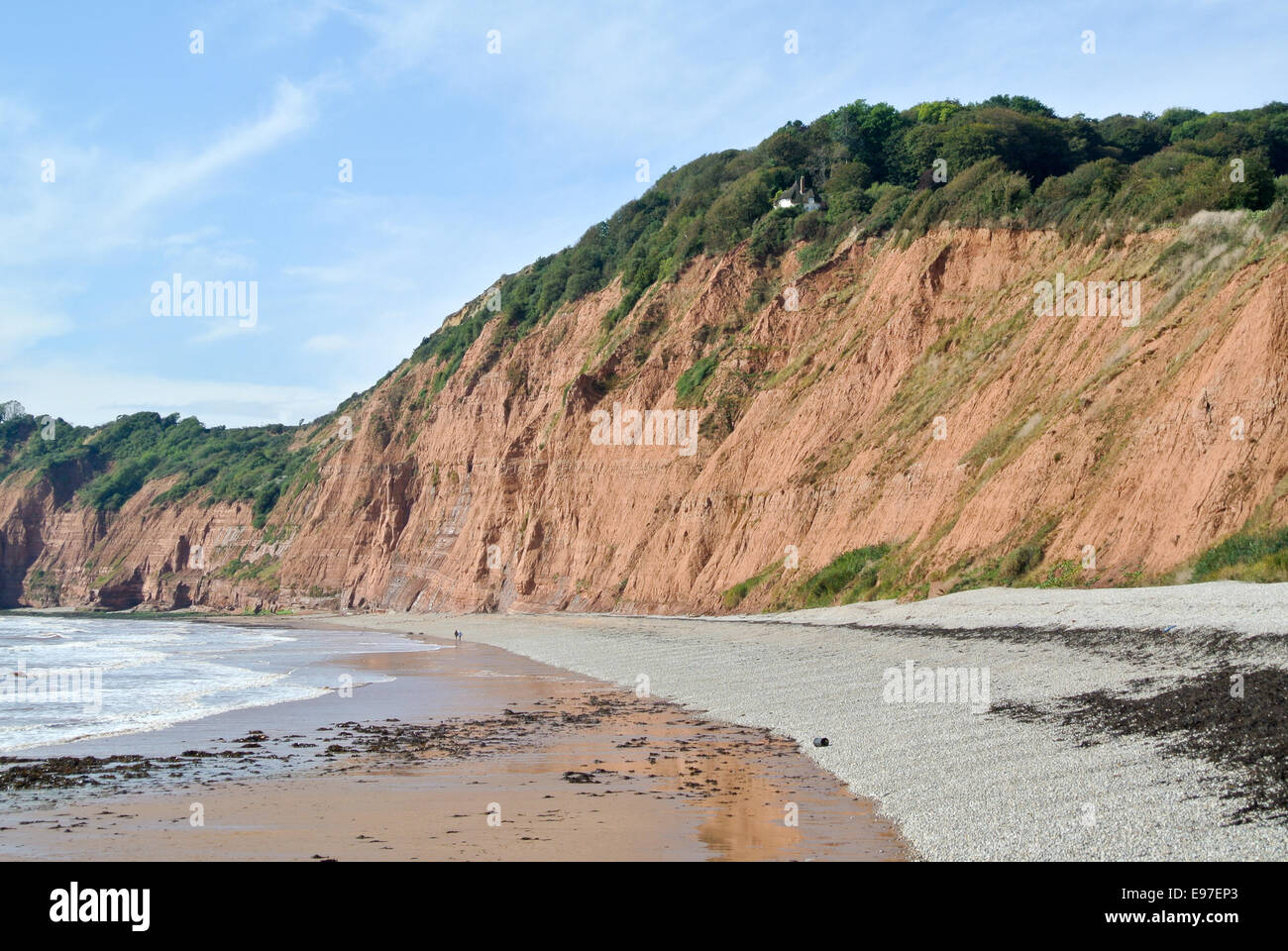 Red sandstone cliffs at Sidmouth,Devon Stock Photo - Alamy