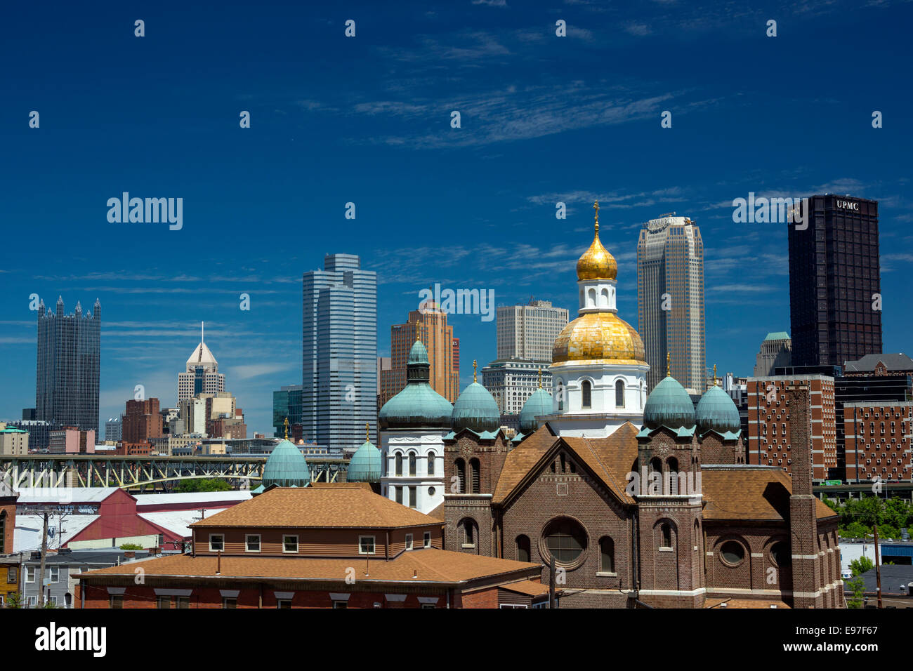 DOMES SAINT JOHN THE BAPTIST UKRAINIAN CHURCH SOUTH SIDE PITTSBURGH ...