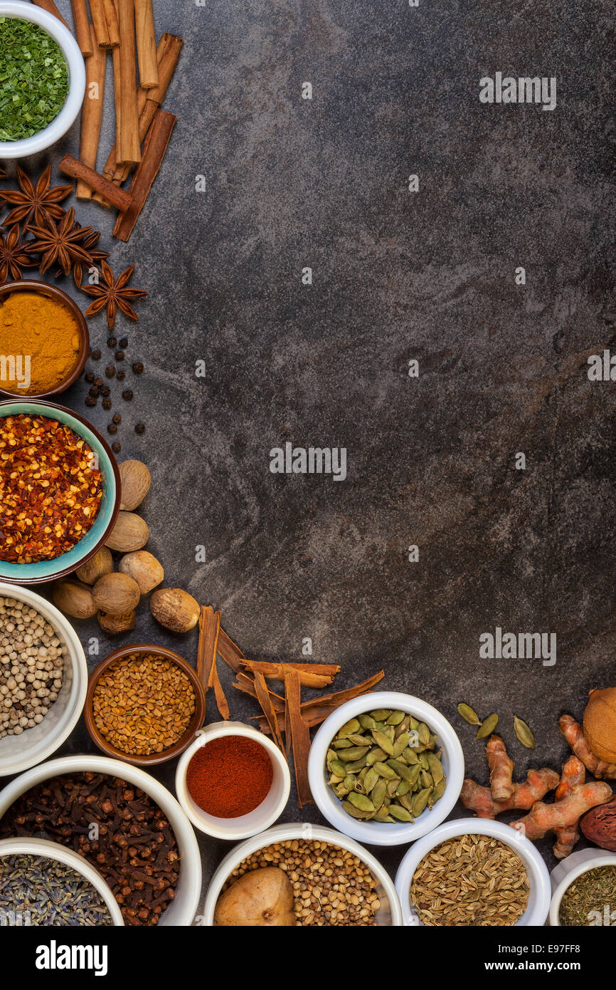 Selection of spices used in cooking Stock Photo - Alamy
