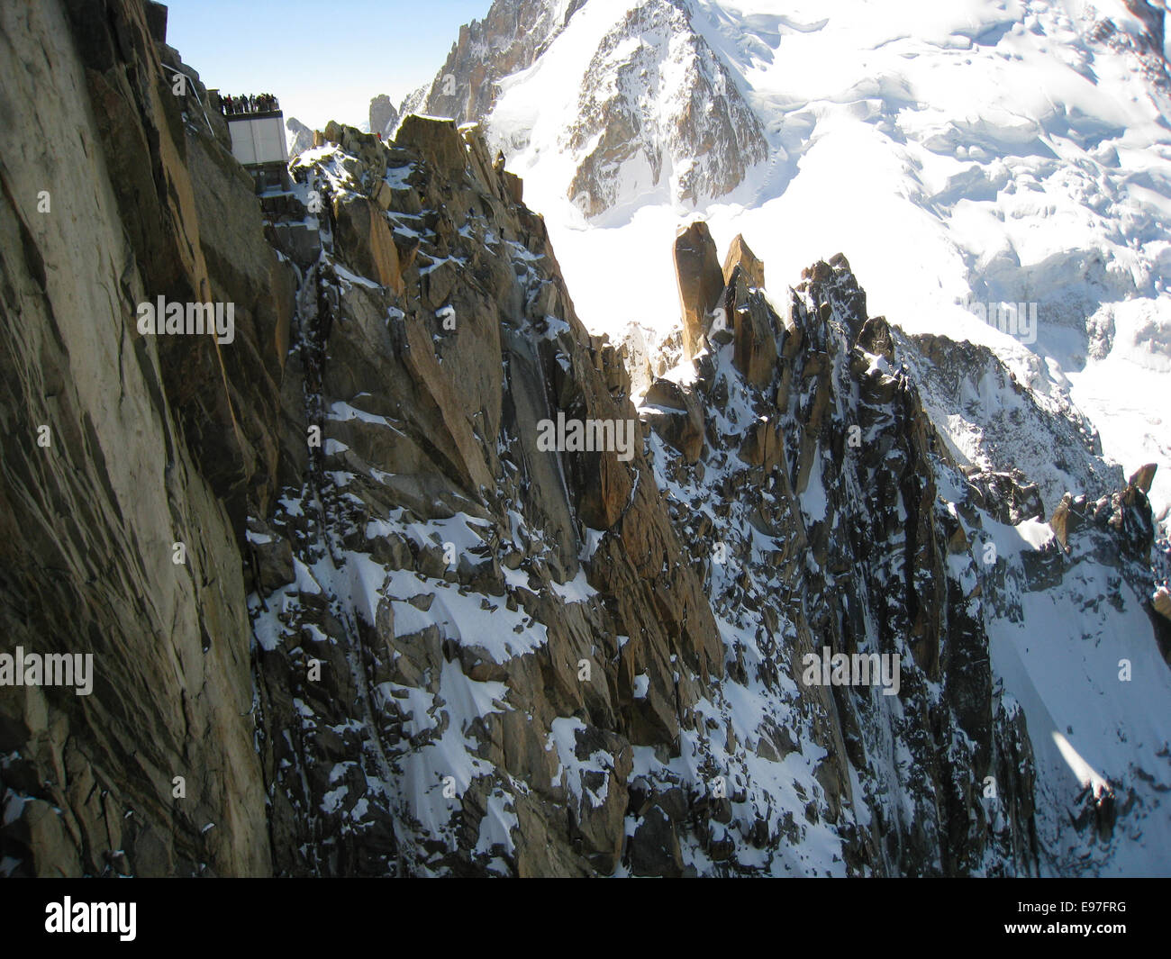 The Cosmique arret (Arret de Cosmique) ridge climb deom Col du midi to ...