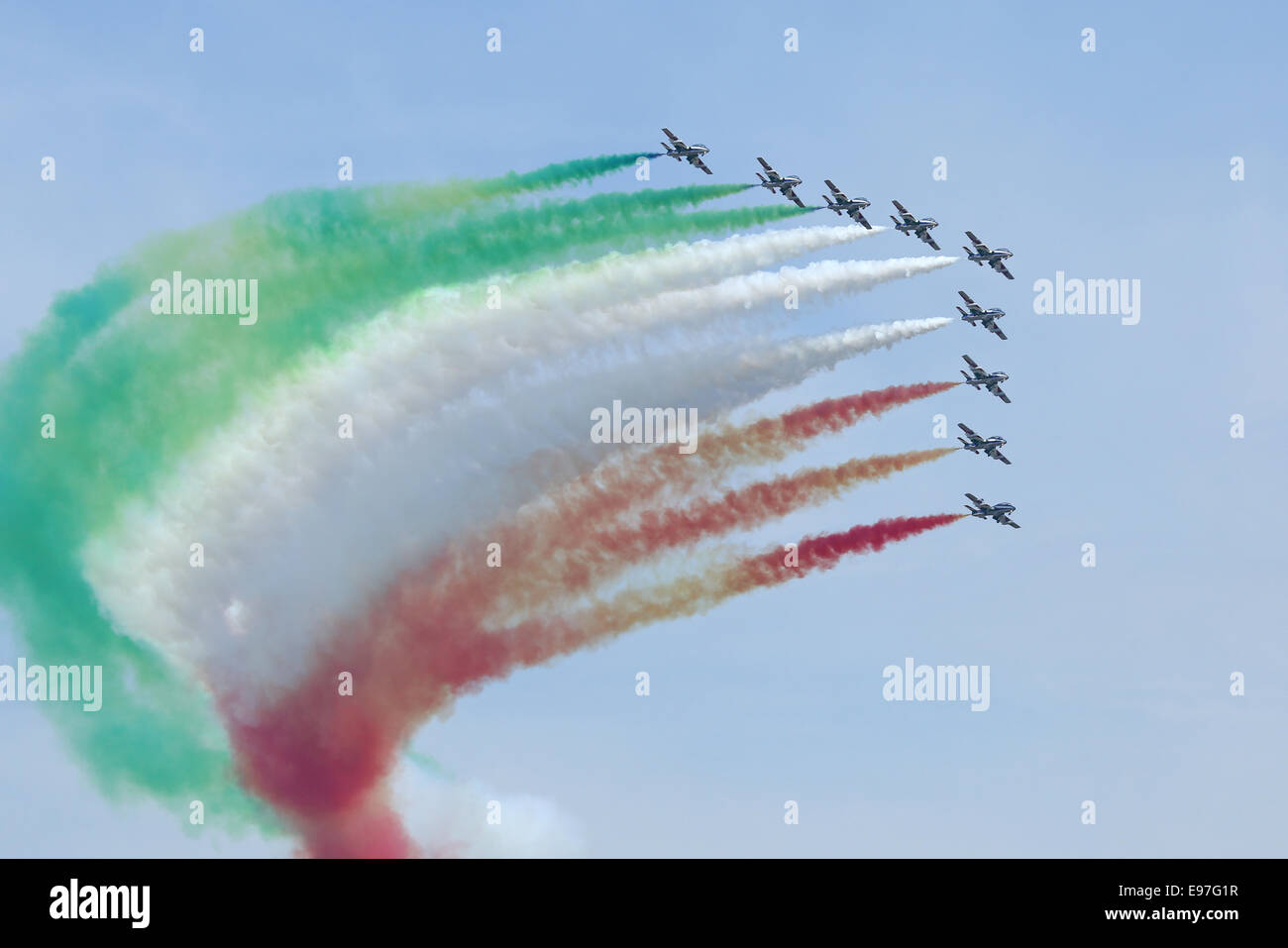 Frecce Tricolori Italian Air Force aerobatic team display at Royal ...