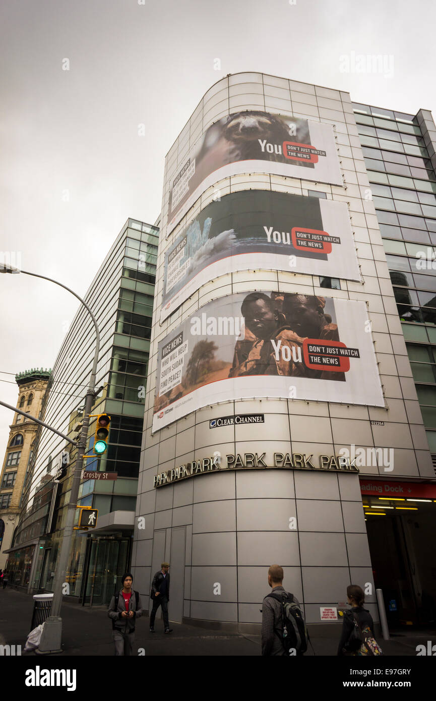 Advertising for Vice Media is seen in the Soho neighborhood of New York ...