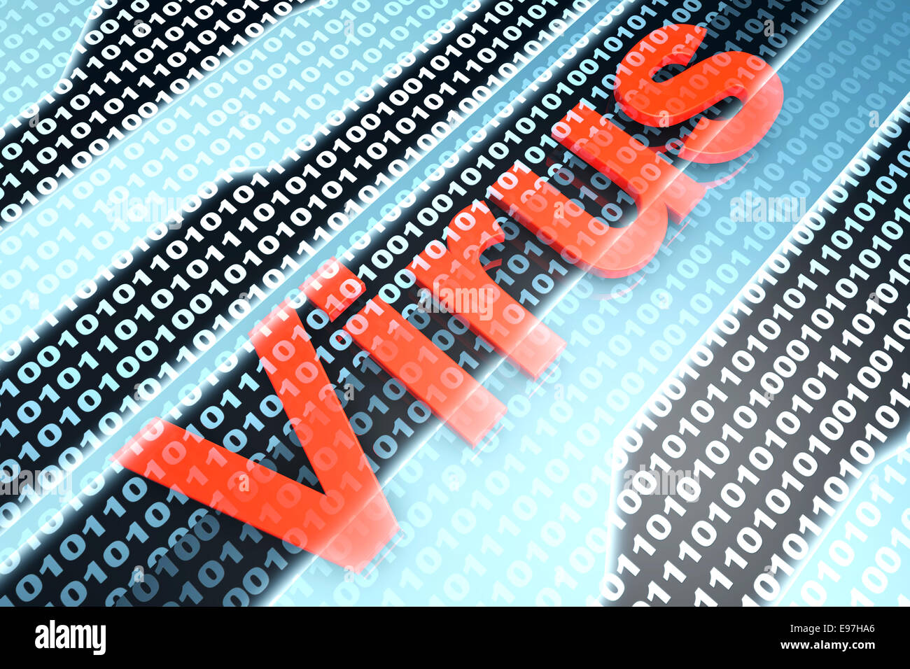 Computer virus in digital code Stock Photo - Alamy